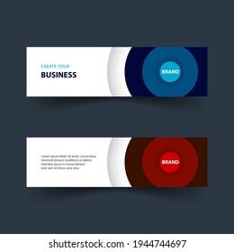 Simple Modern Banner Design Collection Website Stock Vector (Royalty ...