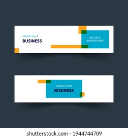 Simple Modern Banner Design Collection Website Stock Vector (Royalty ...