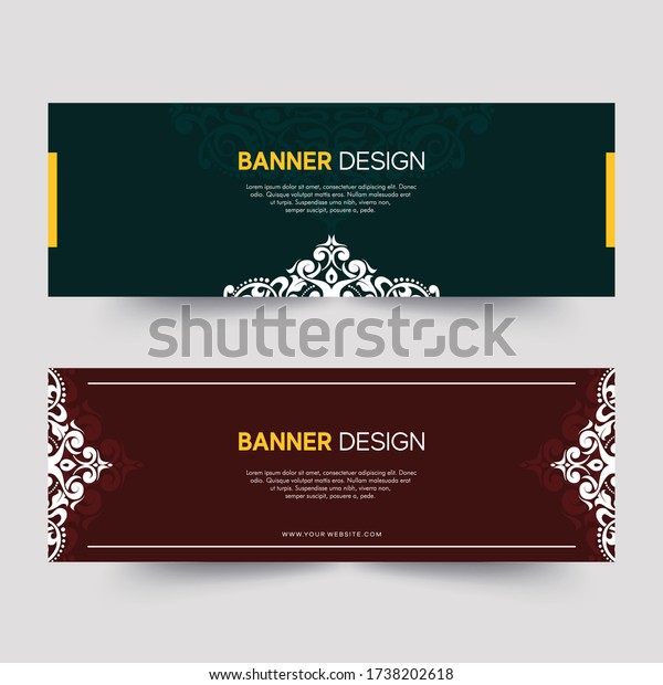 Simple Modern Banner Design1 Stock Vector (Royalty Free) 1738202618 ...