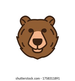 Simple Modern Bear Logo Icon Sign Stock Vector (Royalty Free ...