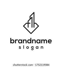 Simple Modern Building Logo Design Vector Stock Vector (Royalty Free ...