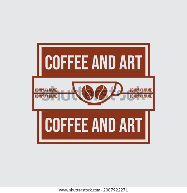 Simple Modern Coffee Shop Logo Rectangle Stock Vector (Royalty Free ...