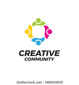Simple Modern Colorful Creative Community Logo Stock Vector (Royalty ...