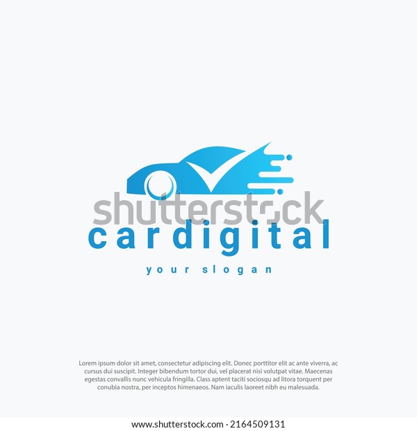 Simple Modern Digital Car Logo Vector: เวกเตอร์สต็อก (ปลอดค่าลิขสิทธิ์ ...