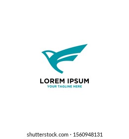 Simple Modern F Bird Logo Design Stock Vector (Royalty Free) 1560948131 ...