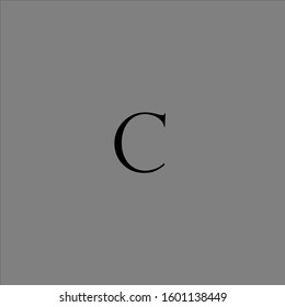 Simple Modern Font Letter C Grey Stock Vector (Royalty Free) 1601138449 ...