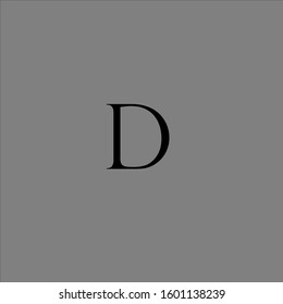 Simple Modern Font Letter D Grey Stock Vector (Royalty Free) 1601138239 ...