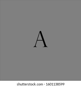 Simple Modern Font Letter Grey Background Stock Vector (Royalty Free ...
