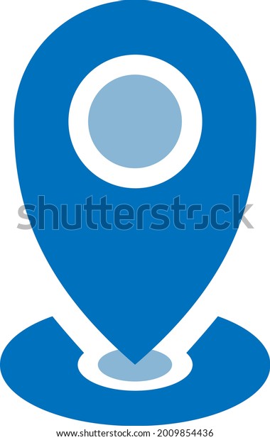 Simple Modern Futuristic Blue Location Logo Stock Vector (Royalty Free ...