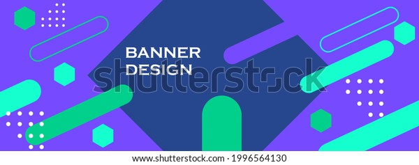 Simple Modern Geometric Banner Design Simple Stock Vector (Royalty Free ...