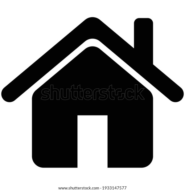 Simple Modern Home Icon Stock Vector (Royalty Free) 1933147577 ...