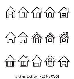 Simple Modern Home Icon Set Stock Vector (Royalty Free) 1634697664 ...