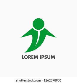 Simple Modern Human Logo Template Iconic Stock Vector (Royalty Free ...