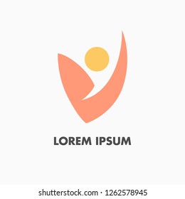 Simple Modern Human Logo Template Iconic Stock Vector (Royalty Free ...