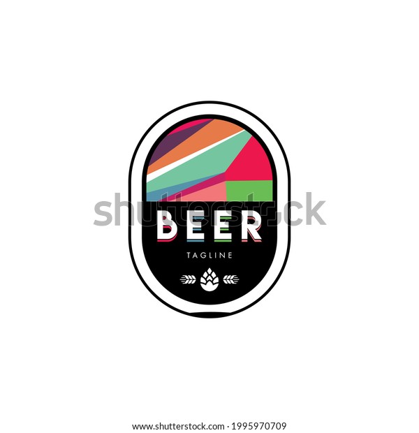 Simple Modern Label Template Beer Companies Stock Vector (Royalty Free ...