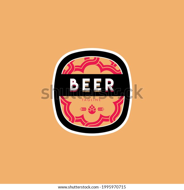 Simple Modern Label Template Beer Companies Stock Vector (Royalty Free ...