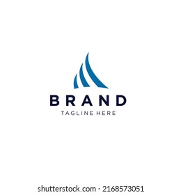 Simple Modern Letter Flag Logo Design Stock Vector (Royalty Free ...