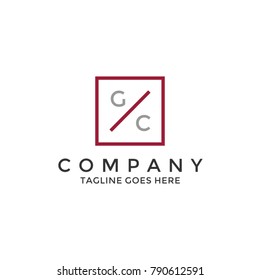 Simple Modern Letter Gc Logo Template Stock Vector (Royalty Free ...