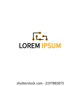 Simple Modern Logo Electrical Circuits Form Stock Vector (Royalty Free ...