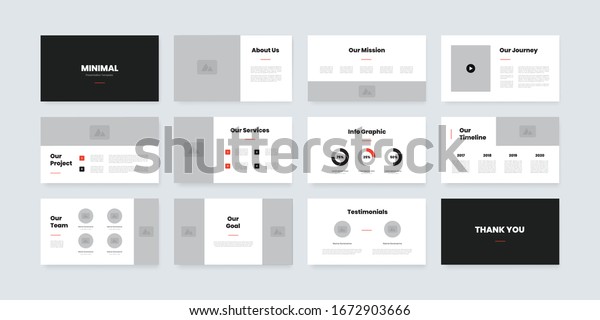 Simple Modern Minimalist Style Presentation Design Stock Vector ...