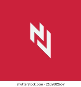 Simple Modern N Letter Logo Negative Stock Vector (Royalty Free ...