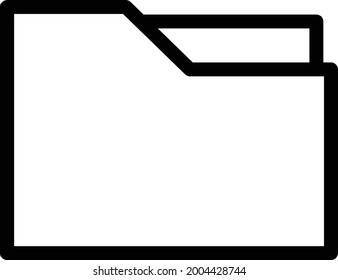 Simple Modern Outline Folder Icon Stock Vector (Royalty Free ...