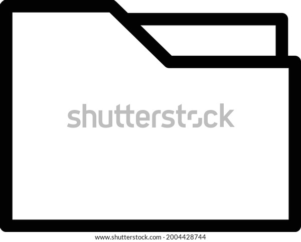 Simple Modern Outline Folder Icon: เวกเตอร์สต็อก (ปลอดค่าลิขสิทธิ์ ...