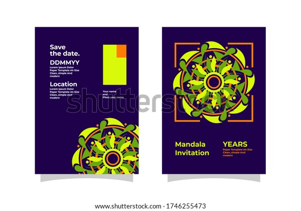 Simple Modern Paper Template Invitation Design Stock Vector (Royalty ...
