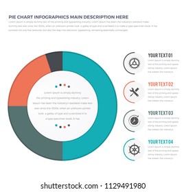 Four Option Pie Chart Infographics Modern: เวกเตอร์สต็อก (ปลอดค่า ...