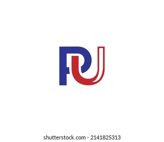 Simple Modern Pu Letter Logo Design Stock Vector (Royalty Free ...