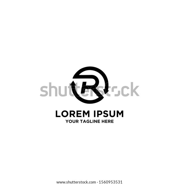 Simple Modern R Letter Circle Logo Stock Vector (Royalty Free ...