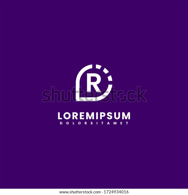 Simple Modern R Logo Letter Isolated Stock Vector (Royalty Free ...