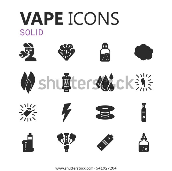 Simple Modern Set Vape Icons Premium Stock Vector (Royalty Free ...