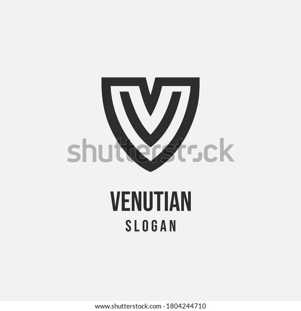 Simple Modern V Letter Logo Stock Vector (Royalty Free) 1804244710 ...