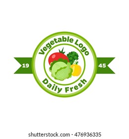 Simple Modern Vegetable Logo Stock Vector (Royalty Free) 476936395