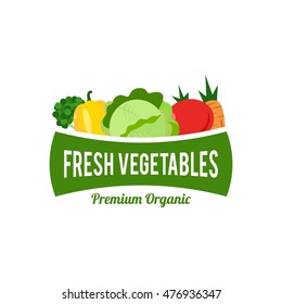 Simple Modern Vegetable Logo Stock Vector (Royalty Free) 476936347 ...