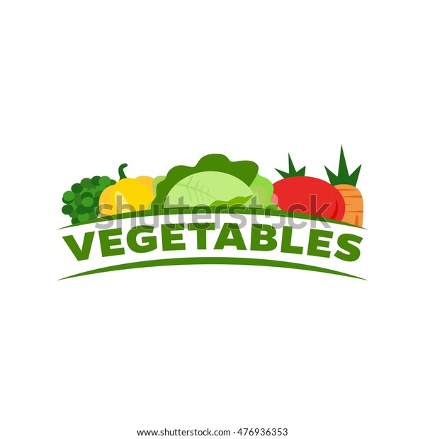Simple Modern Vegetable Logo Stock Vector (Royalty Free) 476936353 ...