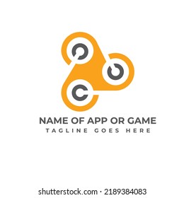 Simple Modern Video Game Logo Templet Stock Vector (Royalty Free ...
