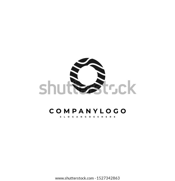 Simple Modern Wavy O Logo Letter Stock Vector (Royalty Free) 1527342863 ...