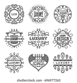 Simple Mono Lines Logos Collection Luxury Stock Vector (Royalty Free ...