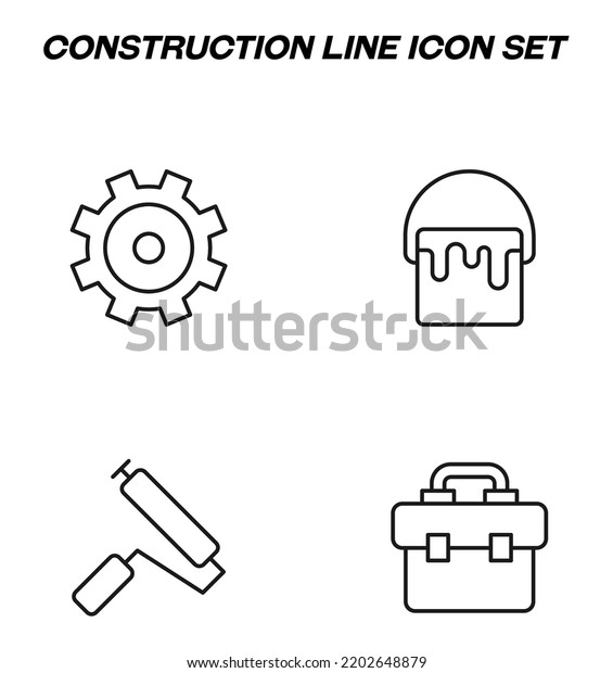 Simple Monochrome Signs Drawn Black Thin Stock Vector (Royalty Free ...