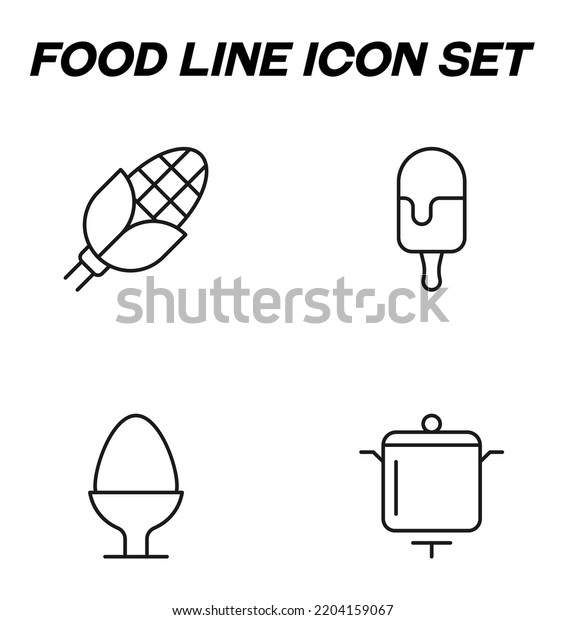 Simple Monochrome Signs Drawn Black Thin Stock Vector (Royalty Free ...