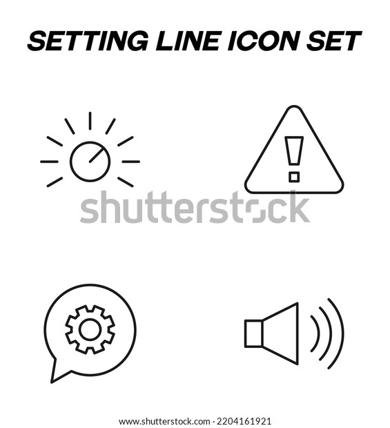 Simple Monochrome Vector Symbols Suitable Apps Stock Vector (Royalty ...