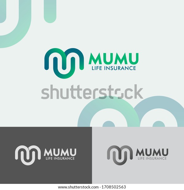 Simple Monogram Logo Life Insurance Minimalist Stock Vector (Royalty ...