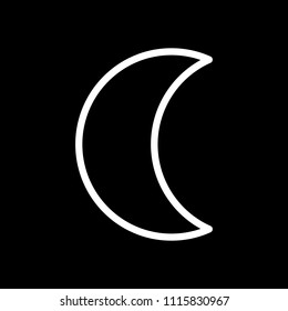 Simple Moon Weather Symbol Linear Icon Stock Vector (Royalty Free ...