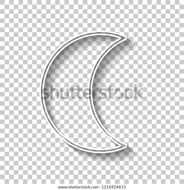 Simple Moon Weather Symbol Linear Icon Stock Vector (Royalty Free ...