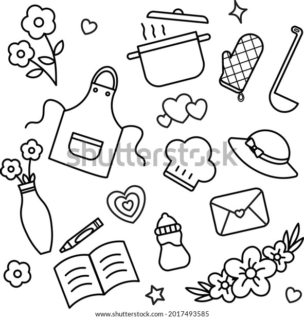 Simple Mother Illustration Icon Set Stock Vector (Royalty Free ...