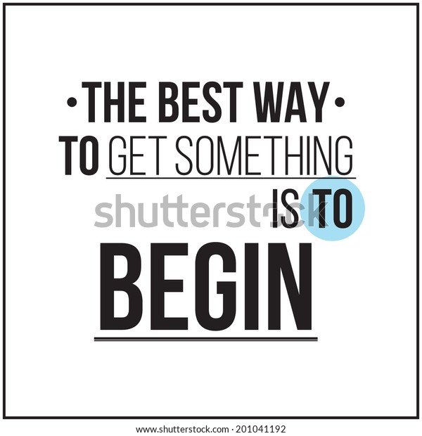 Simple Motivational Poster On White Background Stock Vector (Royalty ...