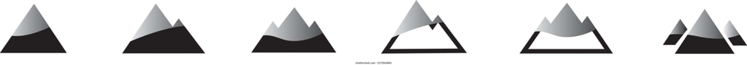 Simple Mountains On White Background Vector Stock Vector (Royalty Free ...