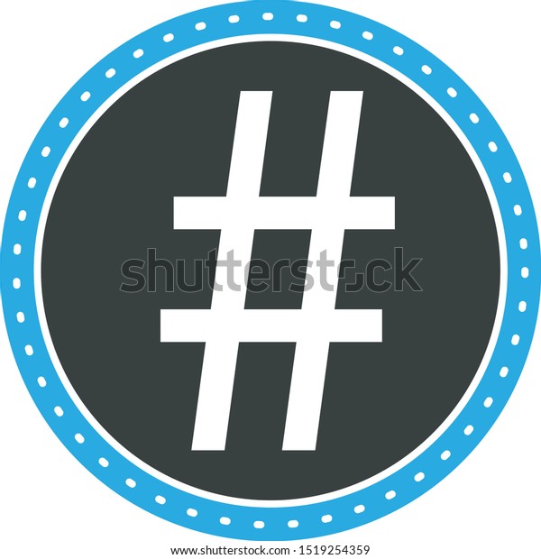 Simple Number Sign Symbol Circle Flat Stock Vector (Royalty Free ...